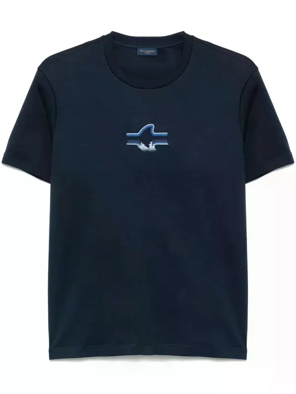 Paul & Shark Embroidered-motif T-shirt - Blue