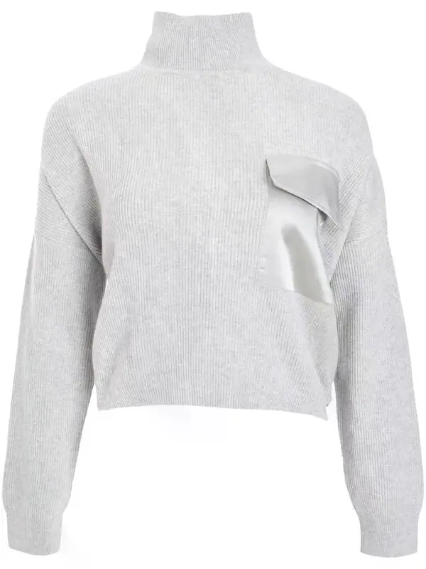 IZAAK AZANEI Satin-pocket Sweater