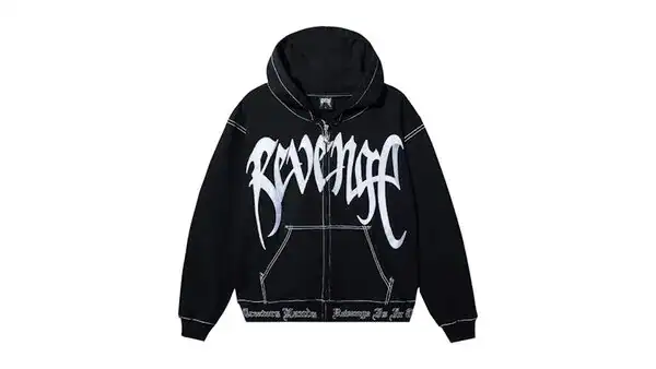 Revenge Xxxtentacion Kill Contrast Zip Hoodie - Black/White