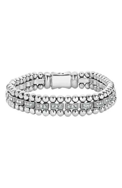 Lagos Caviar Spark Diamond Link Bracelet