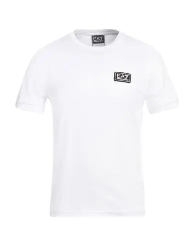 Emporio Armani T-shirt Deep Teal Size Cotton, Elastane, Polyamide, Polyester - White