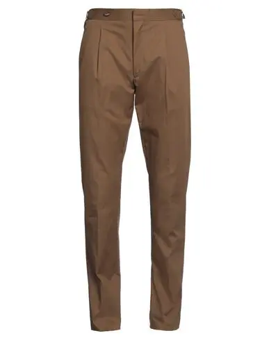 MOORER Pants Khaki Size Cotton, Elastane - Beige