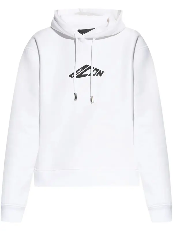 Dsquared2 D2 Icon Hoodie - White