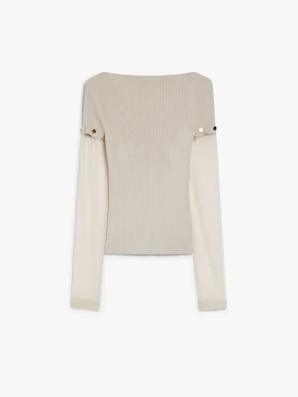 Sportmax Viscose Blend Tight-fitting Sweater - Beige