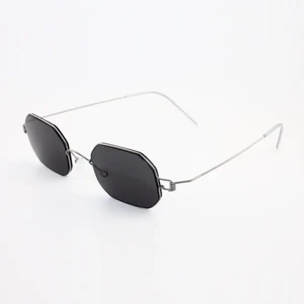 LINDBERG Geometric Titanium Sunglasses - Gray