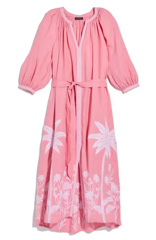 Vineyard Vines Embroidered Linen Cover-up Midi Dress