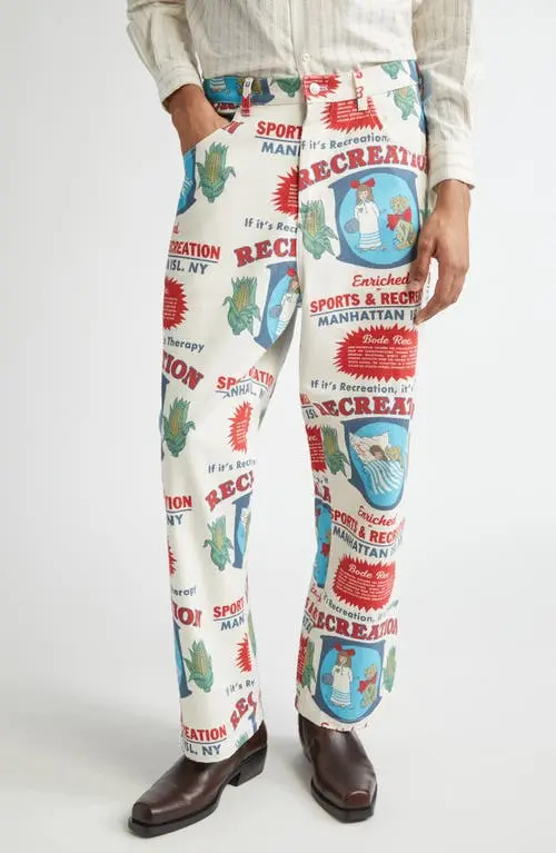 BODE Enrichment Knolly Brook Trousers - White Multi