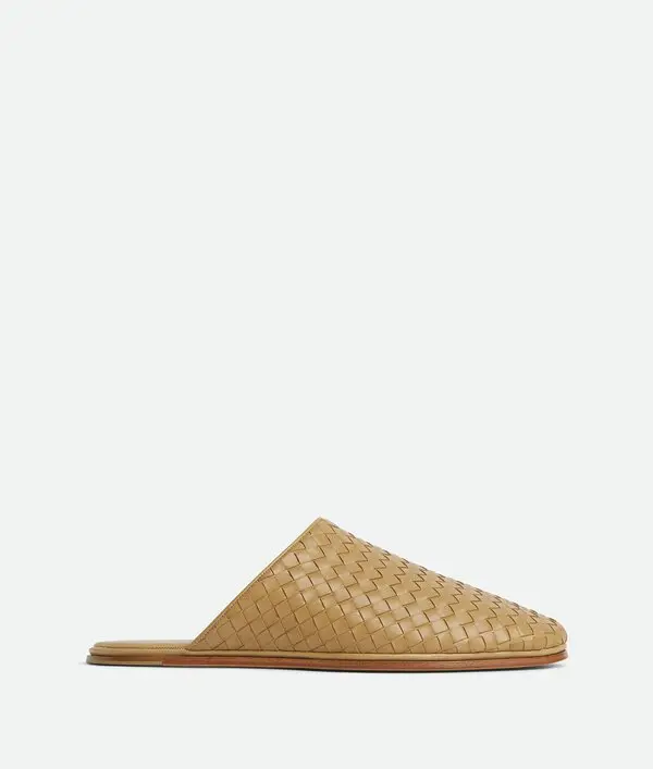 Bottega Veneta Intrecciato Leather Sunday Slipper - Dark Praline
