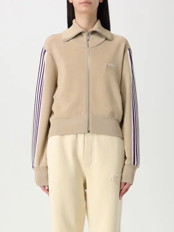 AUTRY Zip-up Sweatshirt - Sand