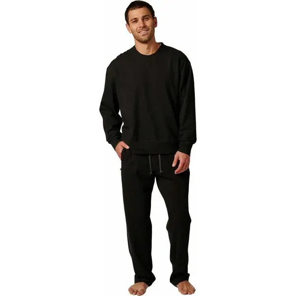 LEISURE LAB Cotton Loung Pant - Onyx
