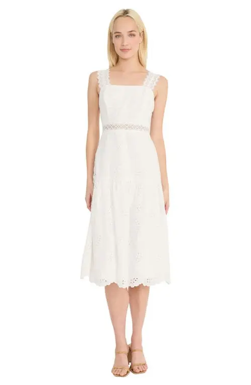 Maggy London Eyelet Embroidered Sundress