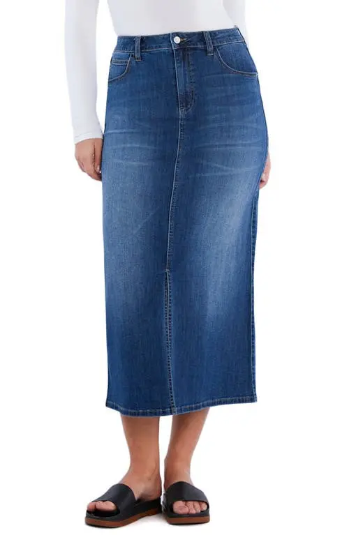 WASH LAB DENIM Cottage Skirt - Super Denim