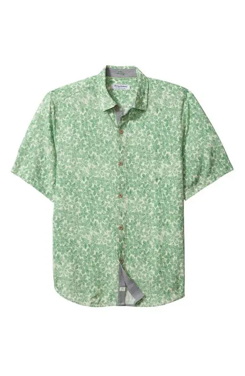 Tommy Bahama Veracruz Cay Sand Dollar Short Sleeve Button-up Shirt - Cucumber Salad