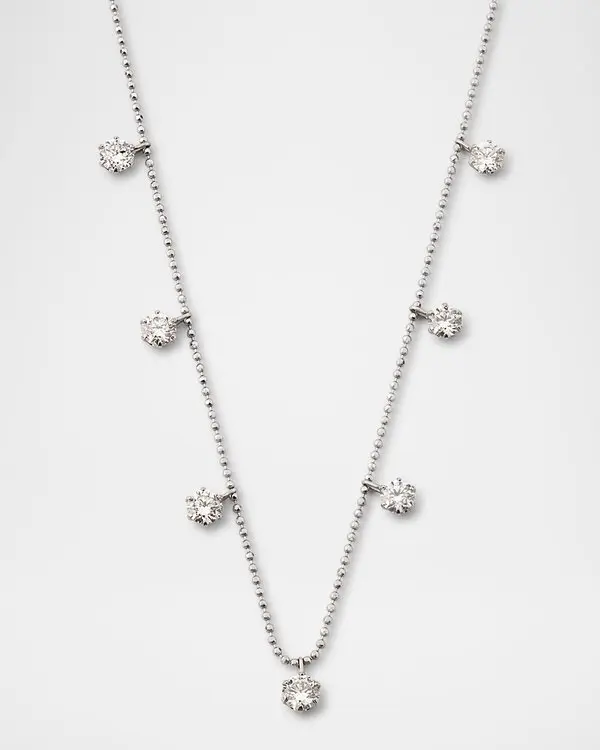 GRAZIELA 18k Diamond Necklace - White Gold
