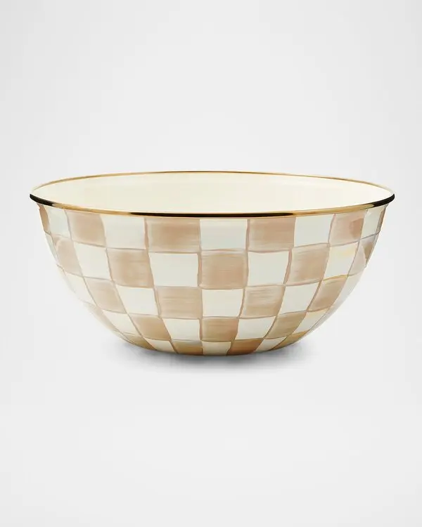 MACKENZIE-CHILDS Mocha Check Large Everyday Bowl - One-color