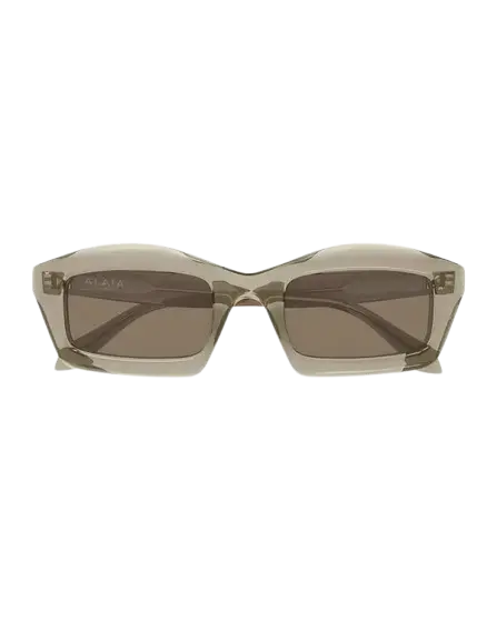 Alaïa Rectangle Acetate Sunglasses - Brown