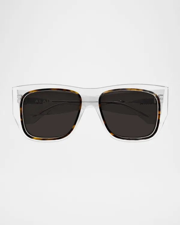 Alaïa Rectangle Acetate Sunglasses - Crystal