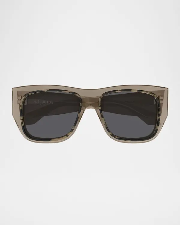 Alaïa Rectangle Sunglasses - Brown