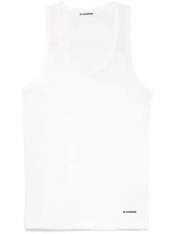 JIL SANDER Cotton Tank Top - White
