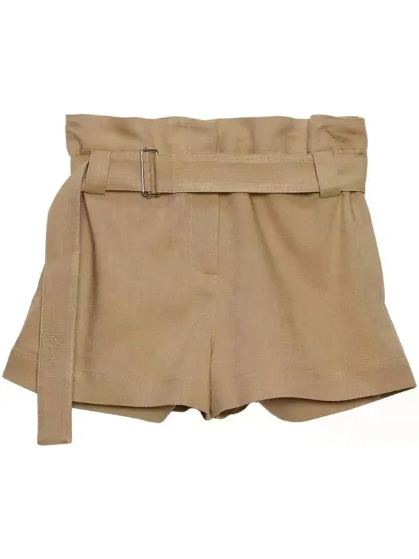 MSGM Belted Shorts - Neutrals