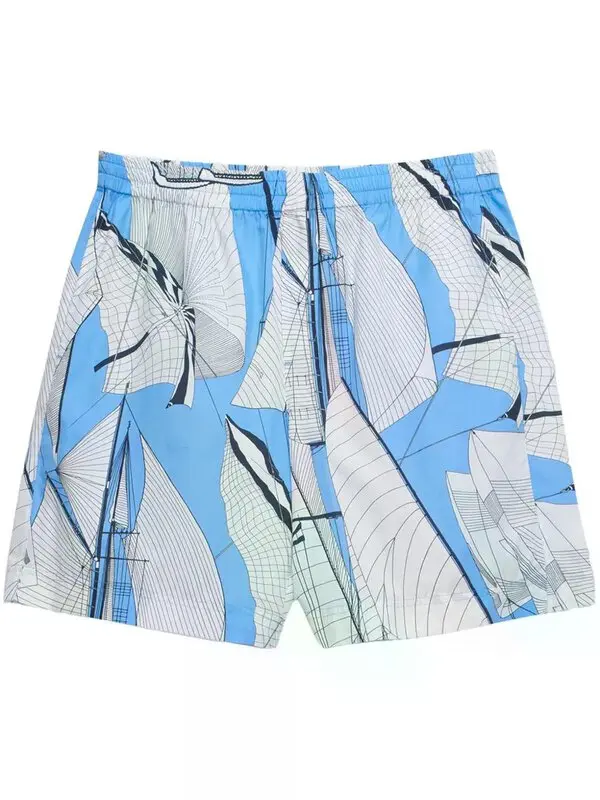 MSGM Abstract-print Shorts