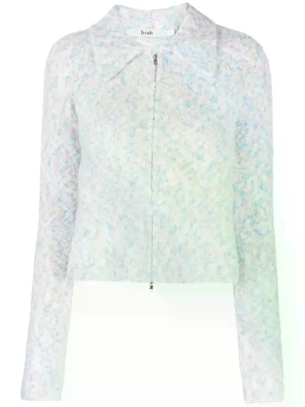 B+AB Mélange Brushed Wool-blend Cardigan - Multicolour