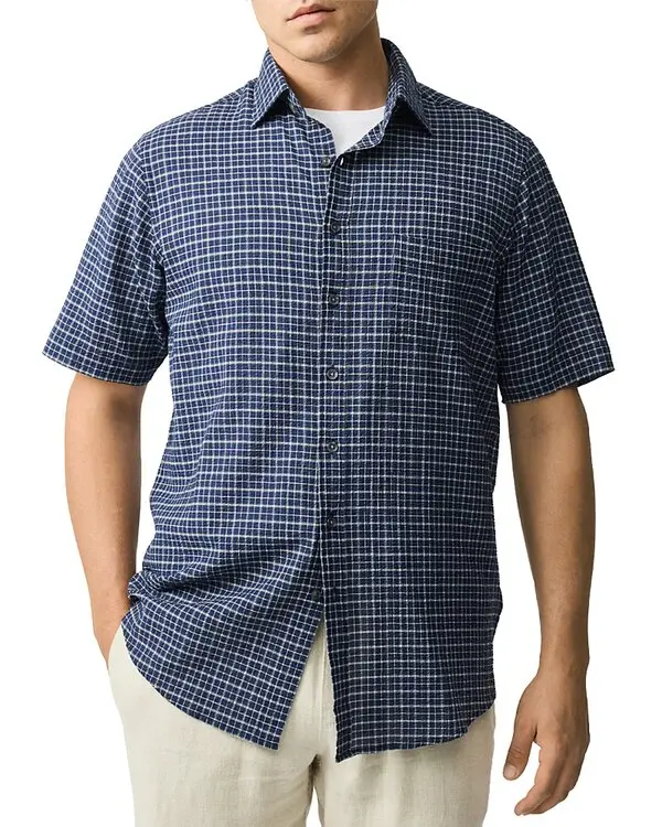 Rodd & Gunn Gowenbridge Regular Fit Short Sleeve Shirt - Navy