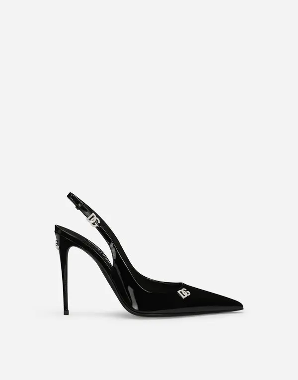 Dolce & Gabbana Polished Slingbacks With Dg Logo