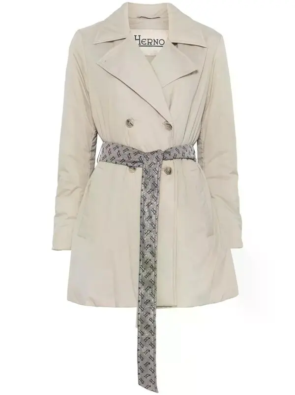Herno Belted Trench Coat - Neutrals