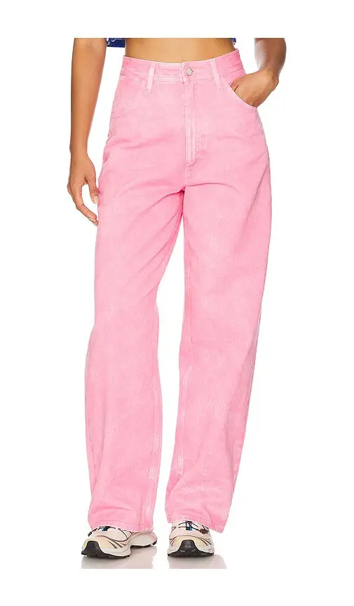 Khrisjoy Elio Dyed Wide Leg Jeans - Bubblegum