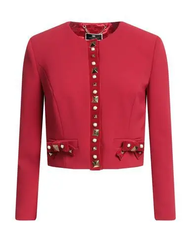 Elisabetta Franchi Crepe Jacket With Bow And Stud Details