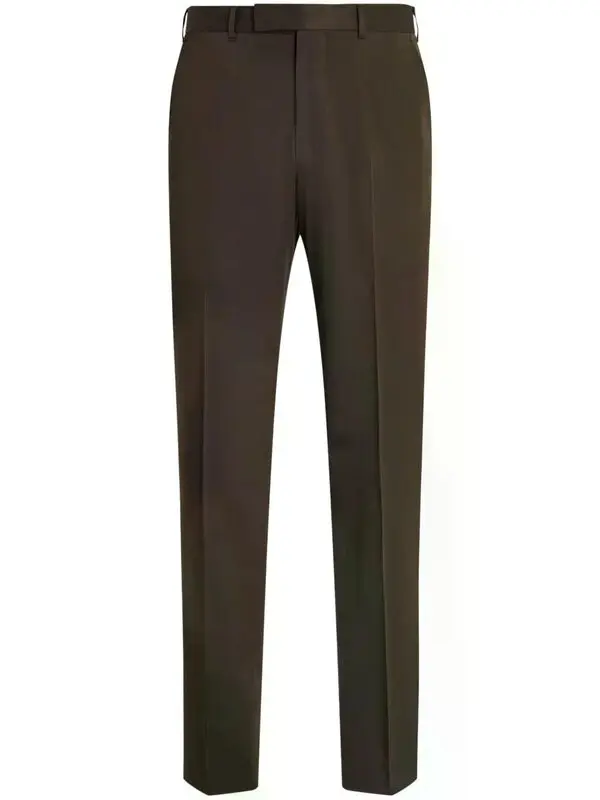 Zegna Centoventimila Cotton-wool Trousers - Brown