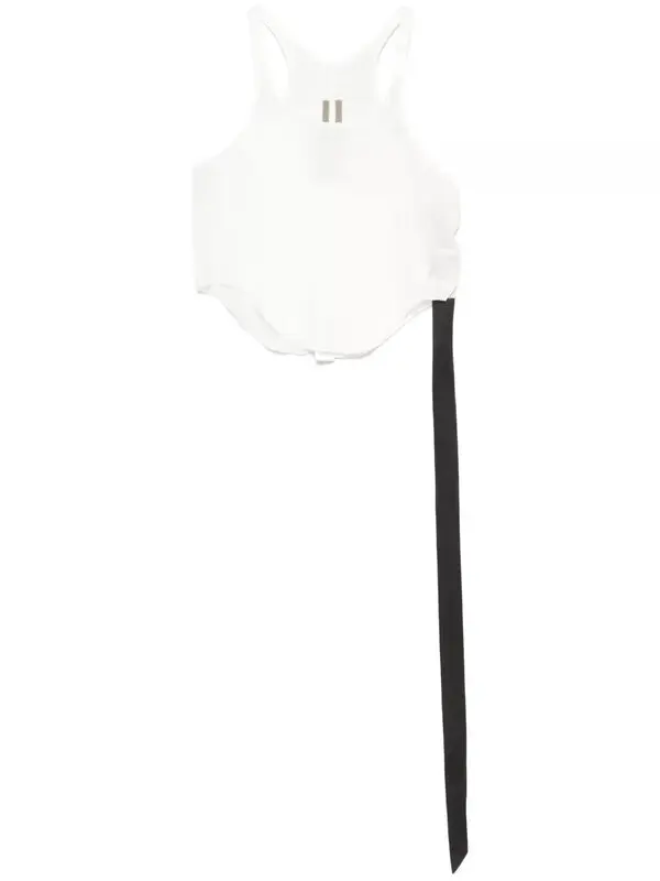 Rick Owens Cropped Tank Top - White
