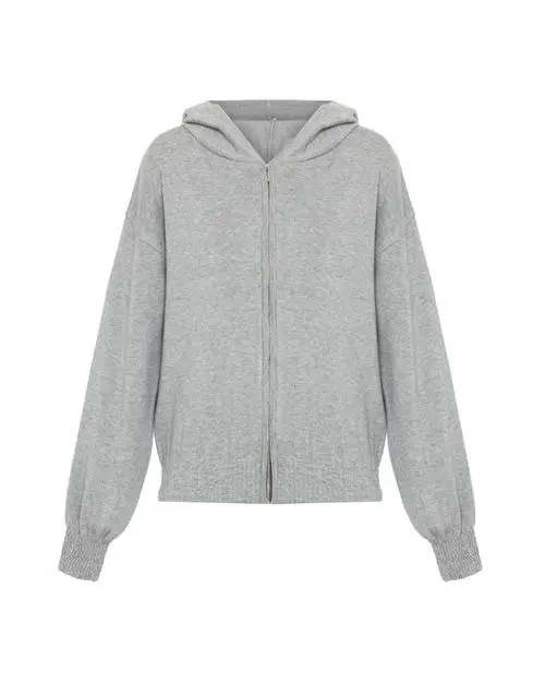 THEO THE LABEL Nomia Ruched Zip Hoodie