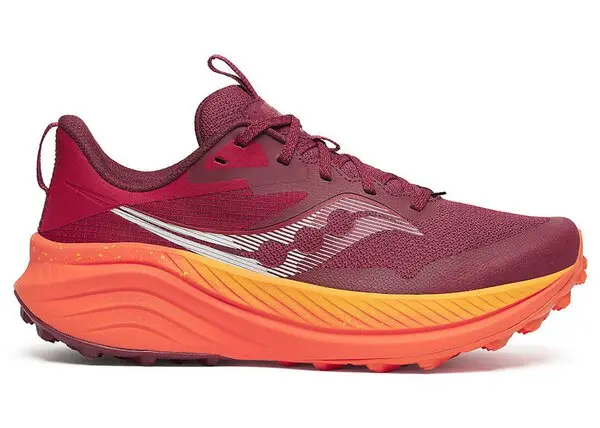 Saucony Lace Up Athletic Sneakers - Currant/pepper