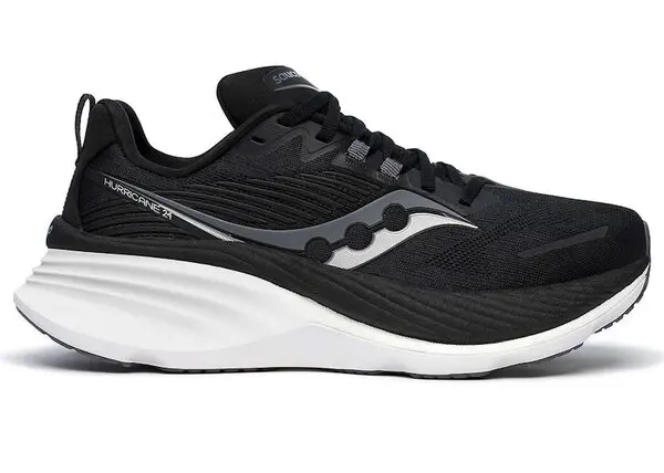 Saucony Hurricane 24 Athletic Sneakers - Black/carbon
