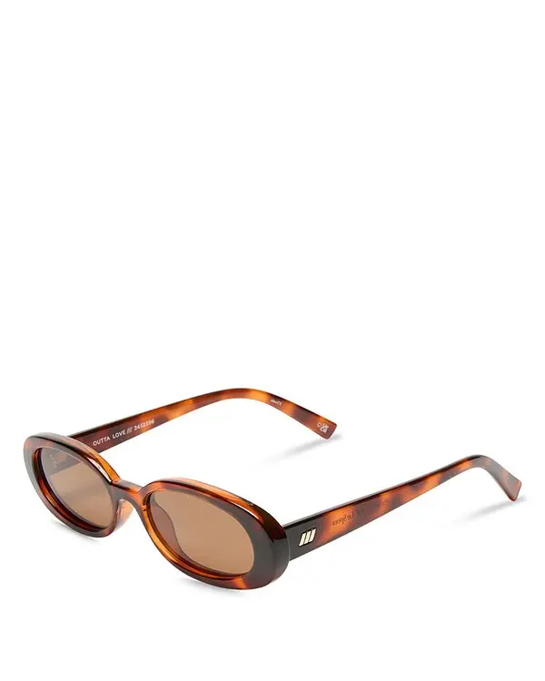 Le Specs Outta Love Oval Sunglasses - Toffee Tortoise