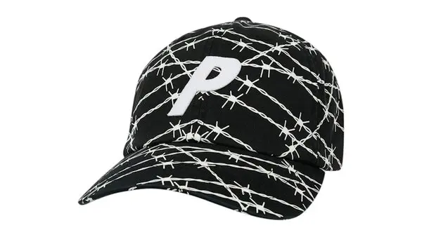 PALACE P 6-panel Cap - Barbed Wire Print