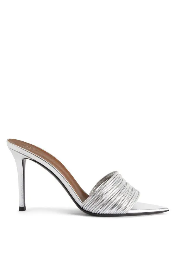 GIUSEPPE ZANOTTI Intriigo Clio 90 Mules - Silver
