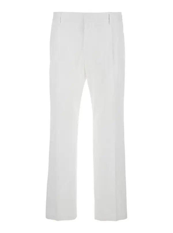 Dolce & Gabbana Five-pocket Cotton Pants With Logo Plaque