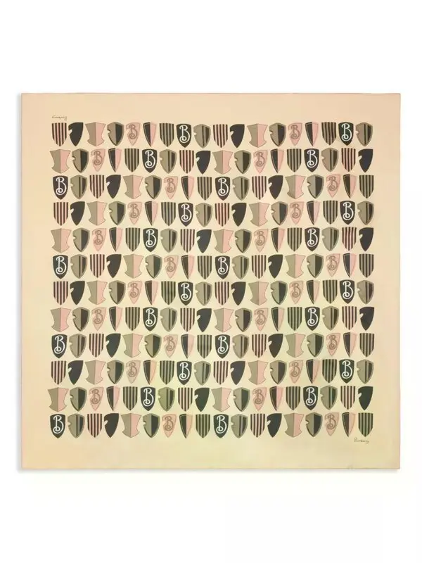 Burberry Shield Silk Scarf - Neutrals