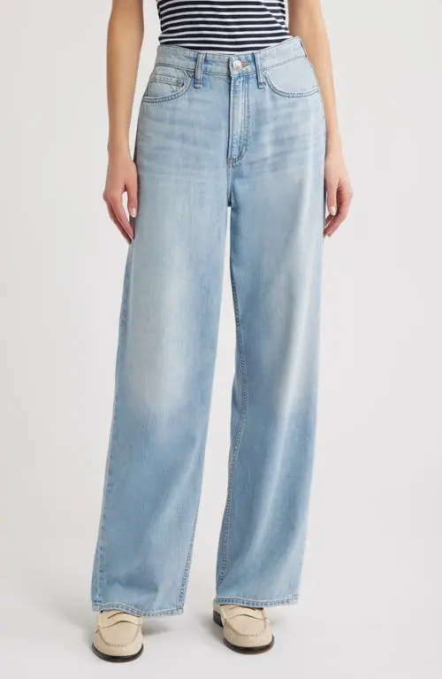 Rag & Bone Featherweight Logan Mid Rise Wide Leg Jeans - Greenport