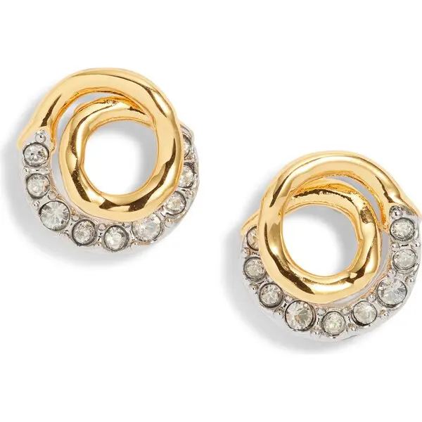 Alexis Bittar Solanales Crystal Spiral Stud Earrings