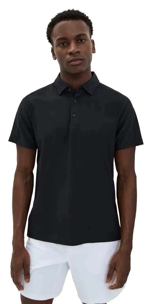RHONE Regatta Pique Polo - Black