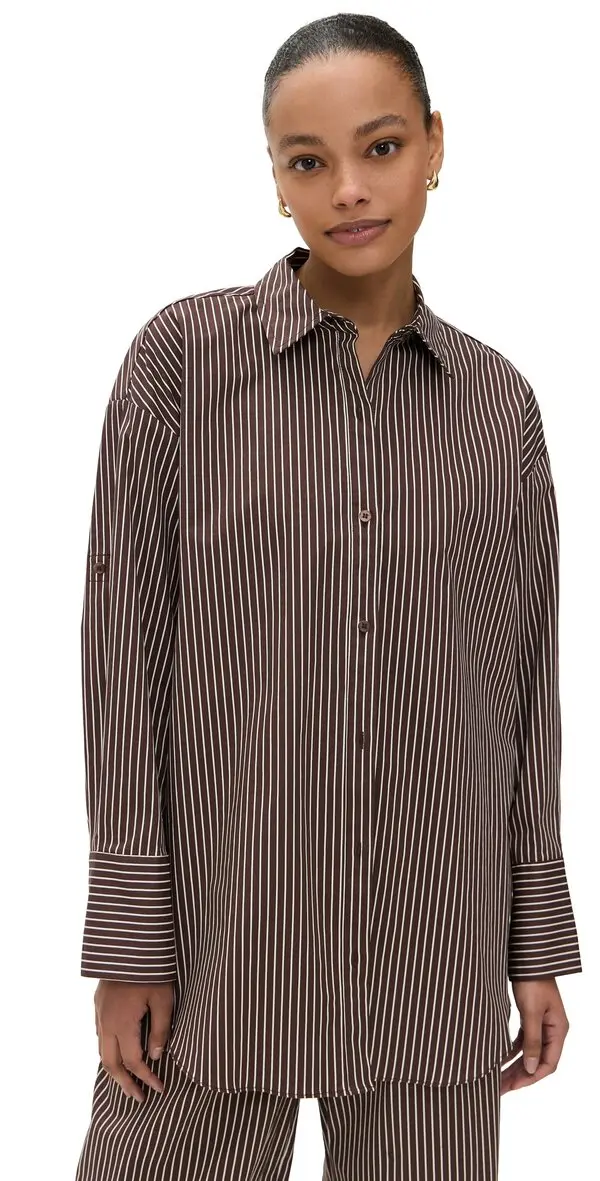 Staud Sandbar Striped Shirt