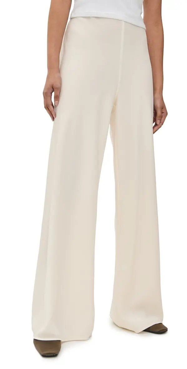 Staud Stroll Wide Leg Pants - Ivory