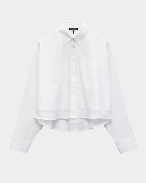 Rag & Bone Beatrice Cropped Shirt - White
