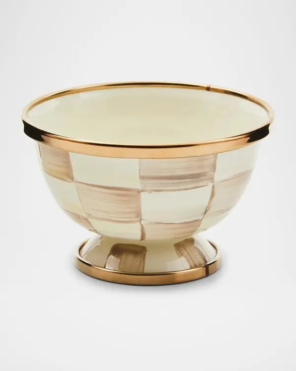 MACKENZIE-CHILDS Mocha Check Little Sugar Bowl - One-color