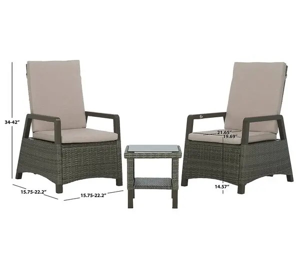 SAFAVIEH Herman Recliner 3 Pc Set
