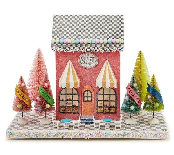 MACKENZIE-CHILDS Calico Paper Illuminated Sweet Shop